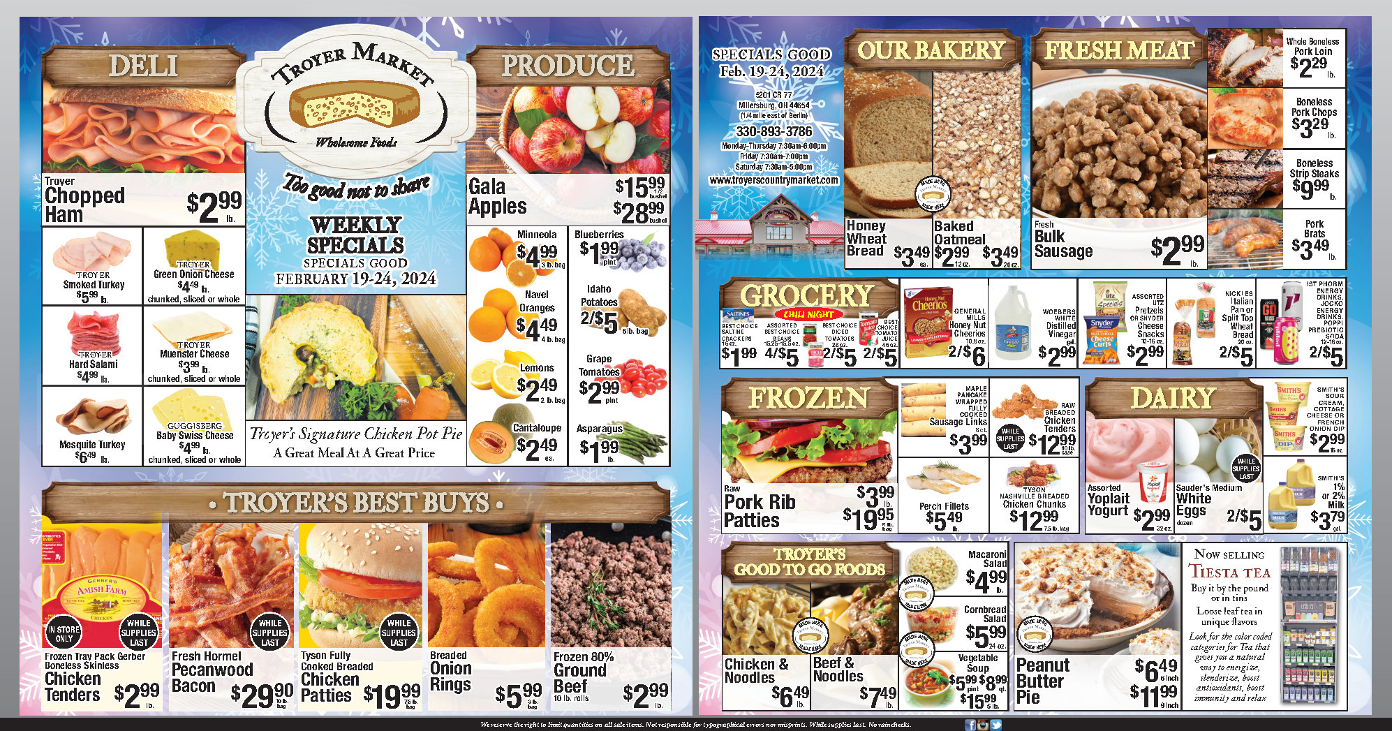 Weekly Ad and In-store Specials - Troyer Market, Berlin, Ohio