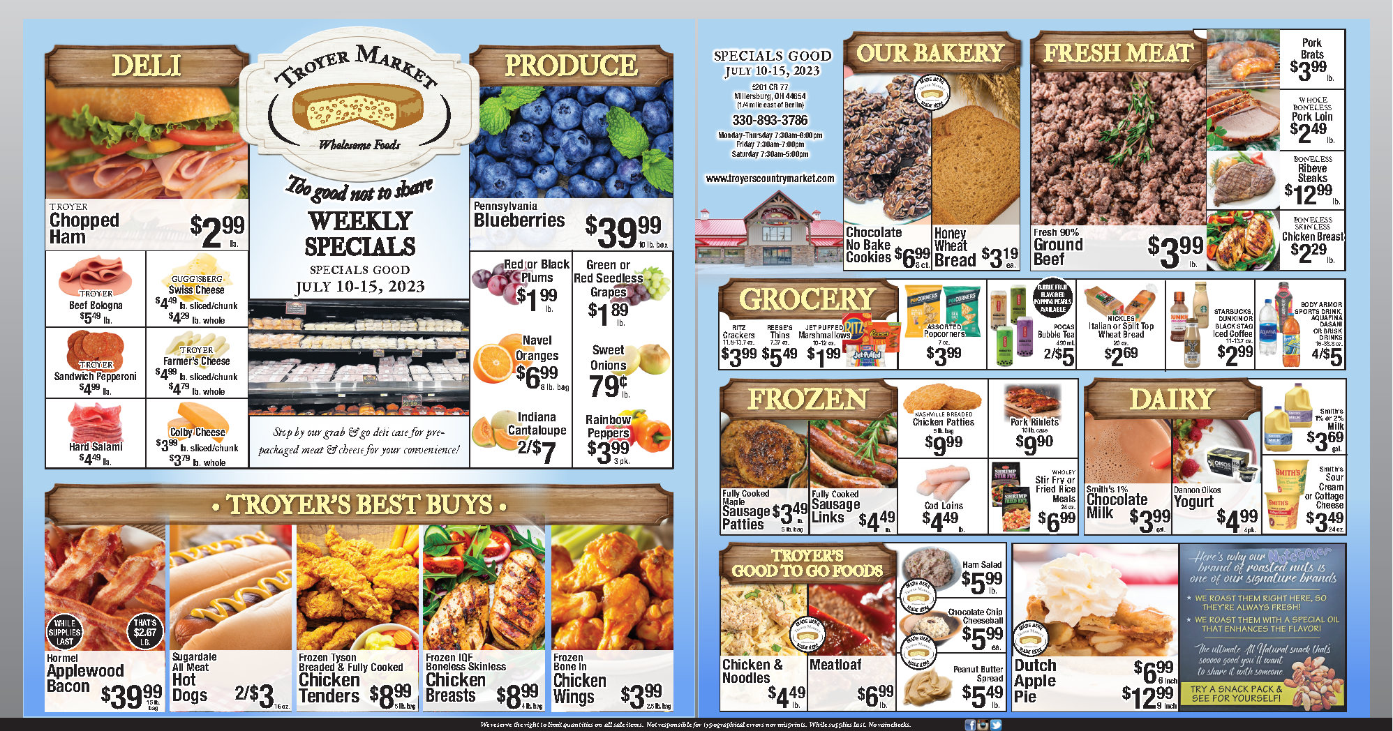 Weekly Ad and In-store Specials - Troyer Market, Berlin, Ohio